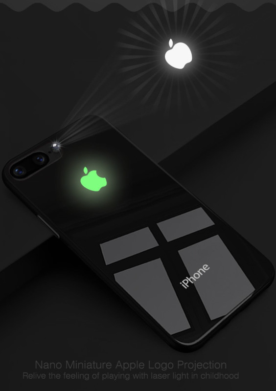 VAKU ® Apple iPhone 8 Plus Radium GLOW Light Illuminated Logo 3D ...
