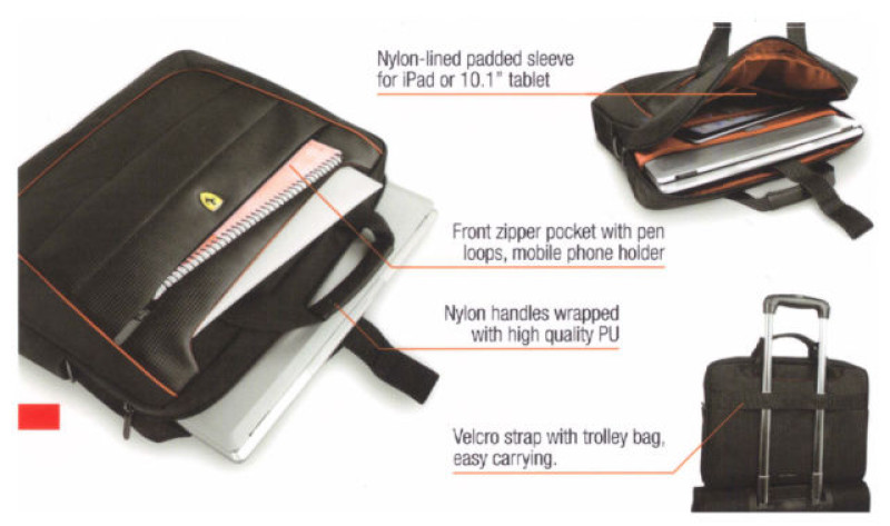 Ferrari Scuderia ® Laptop Bag 15" with Cushion Support & Multiple ...