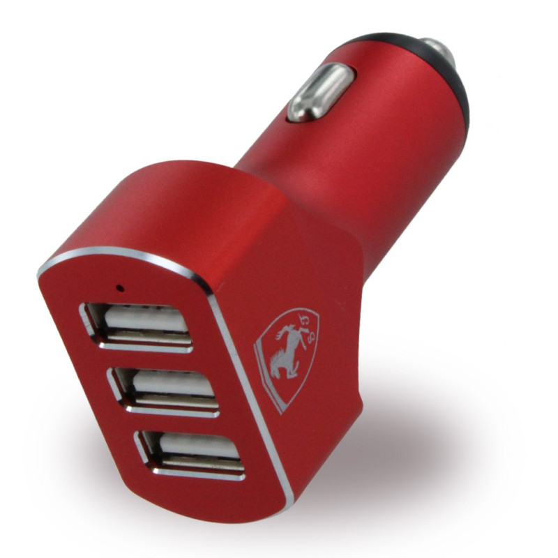 Ferrari ® 5V / 7.2 A 3 USB Output car charger - Brand - Screen Guards India