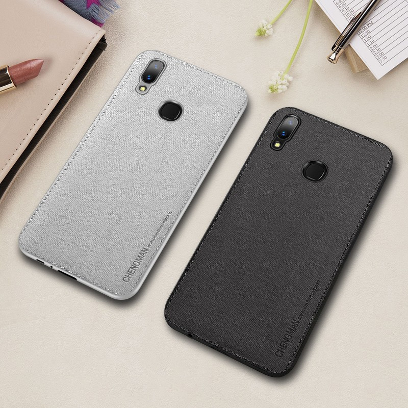 Vaku ® Vivo Y91 / 91C Luxico Series Hand-Stitched Cotton Textile Ultra ...