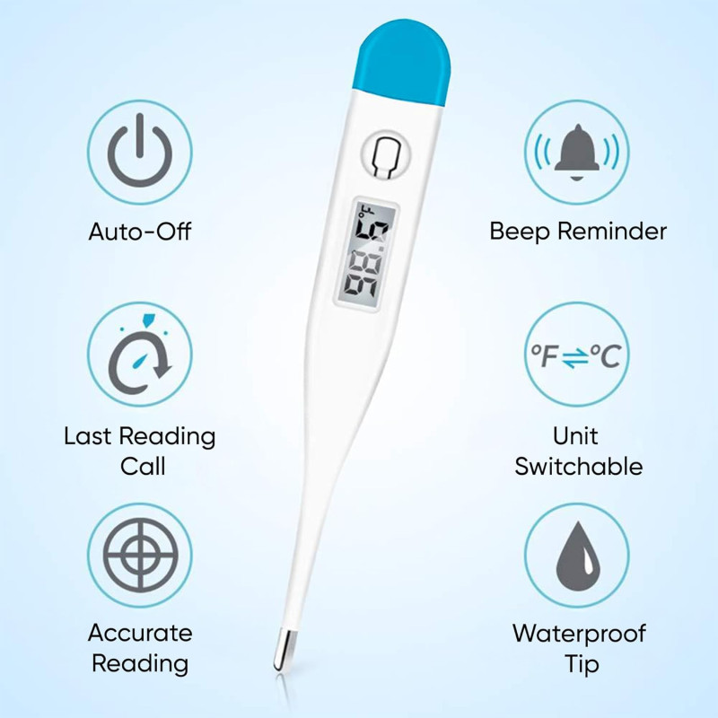 DR VAKU® Digital Thermometer for Adults & Babies Fast Oral & Underarm ...