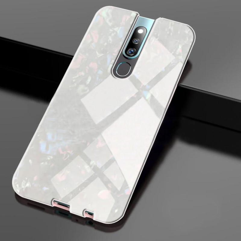 VAKU ® Oppo F11 Pro Glossy Marble with 9H hardness tempered glass ...