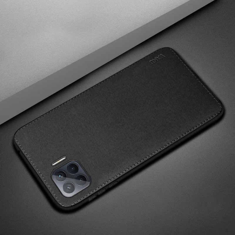 Vaku ® Oppo F17 Pro Luxico Series Hand-Stitched Cotton Textile Ultra ...