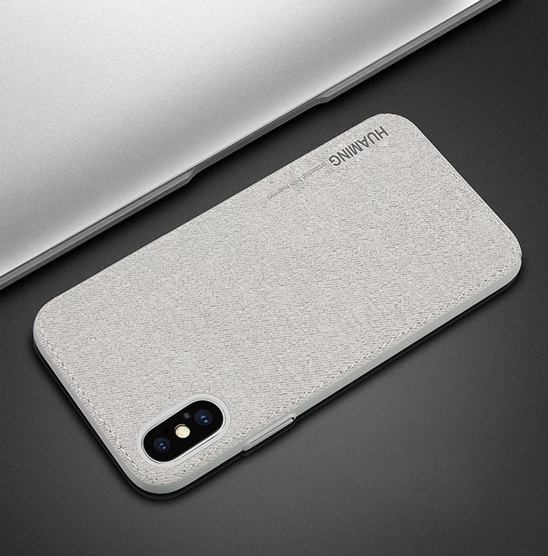 Vaku ® Apple iPhone X Luxico Series Hand-Stitched Cotton Textile Ultra ...