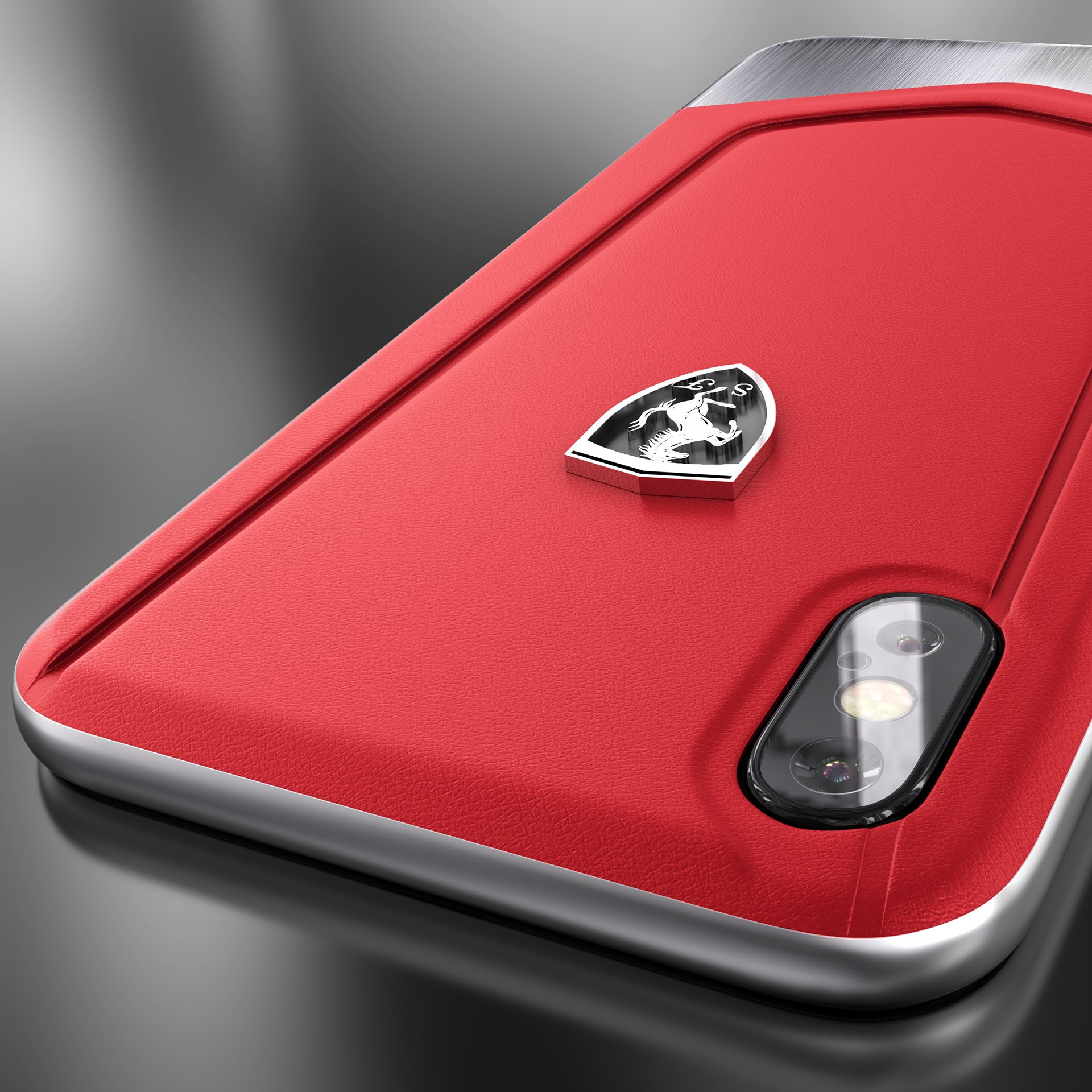 Ferrari ® Apple iPhone X Moranello Series Luxurious Leather + Metal ...