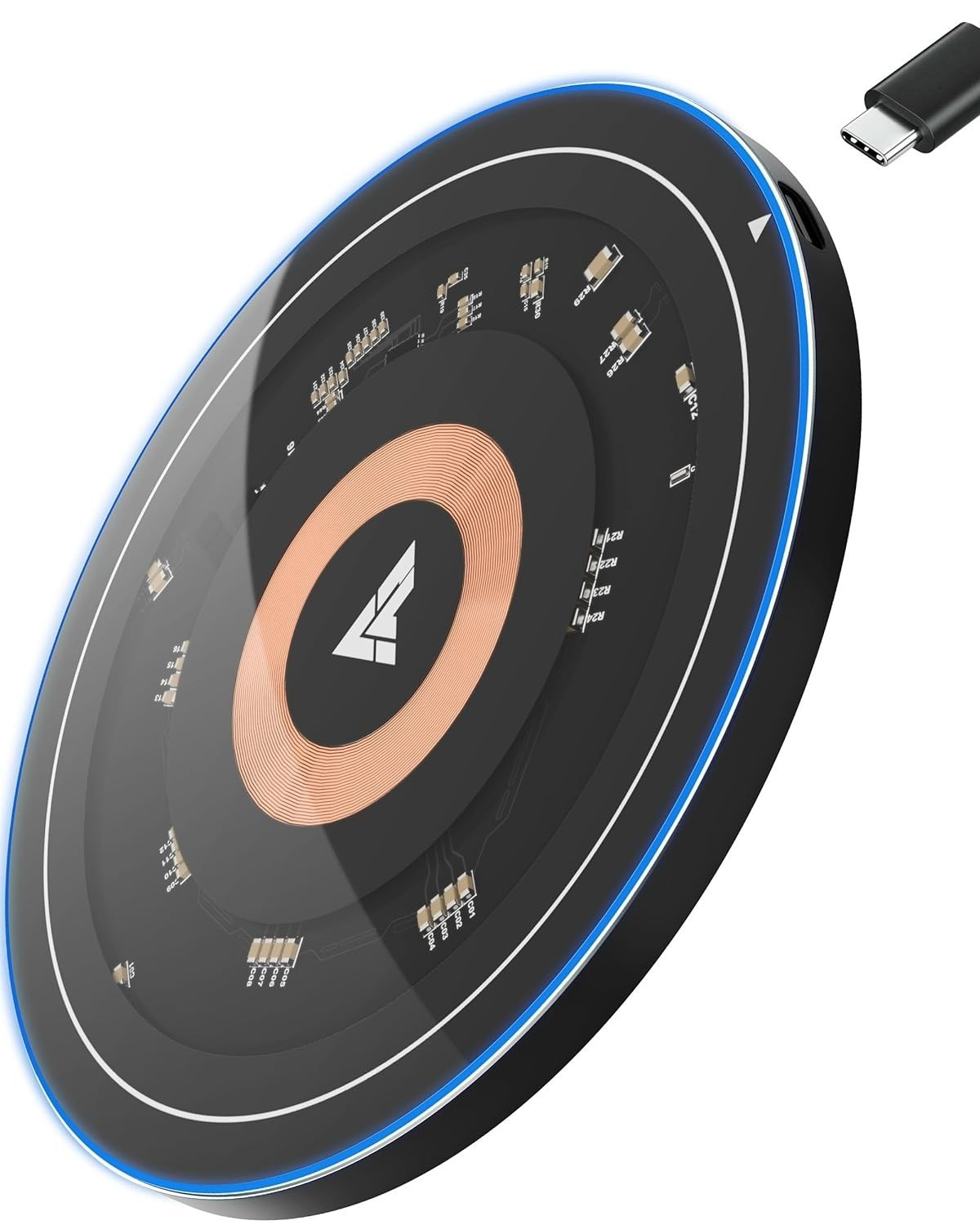 Vaku ® 15W Wireless Charger Quantum Flow Series Fast Charging Pad PD ...