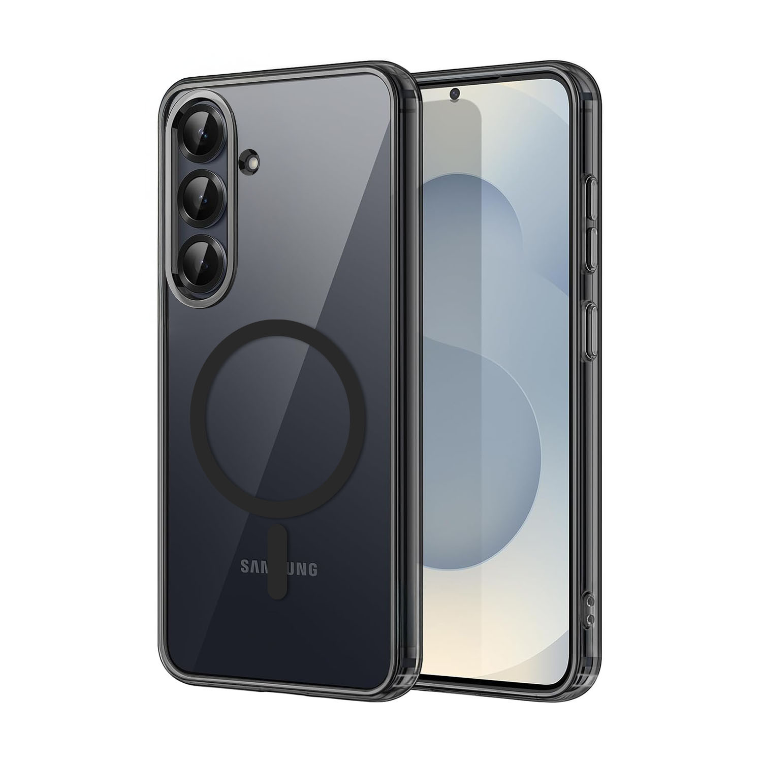 Vaku ® Samsung Galaxy S25 5G Glassy MagPro Transparent Hard PC Scratch ...