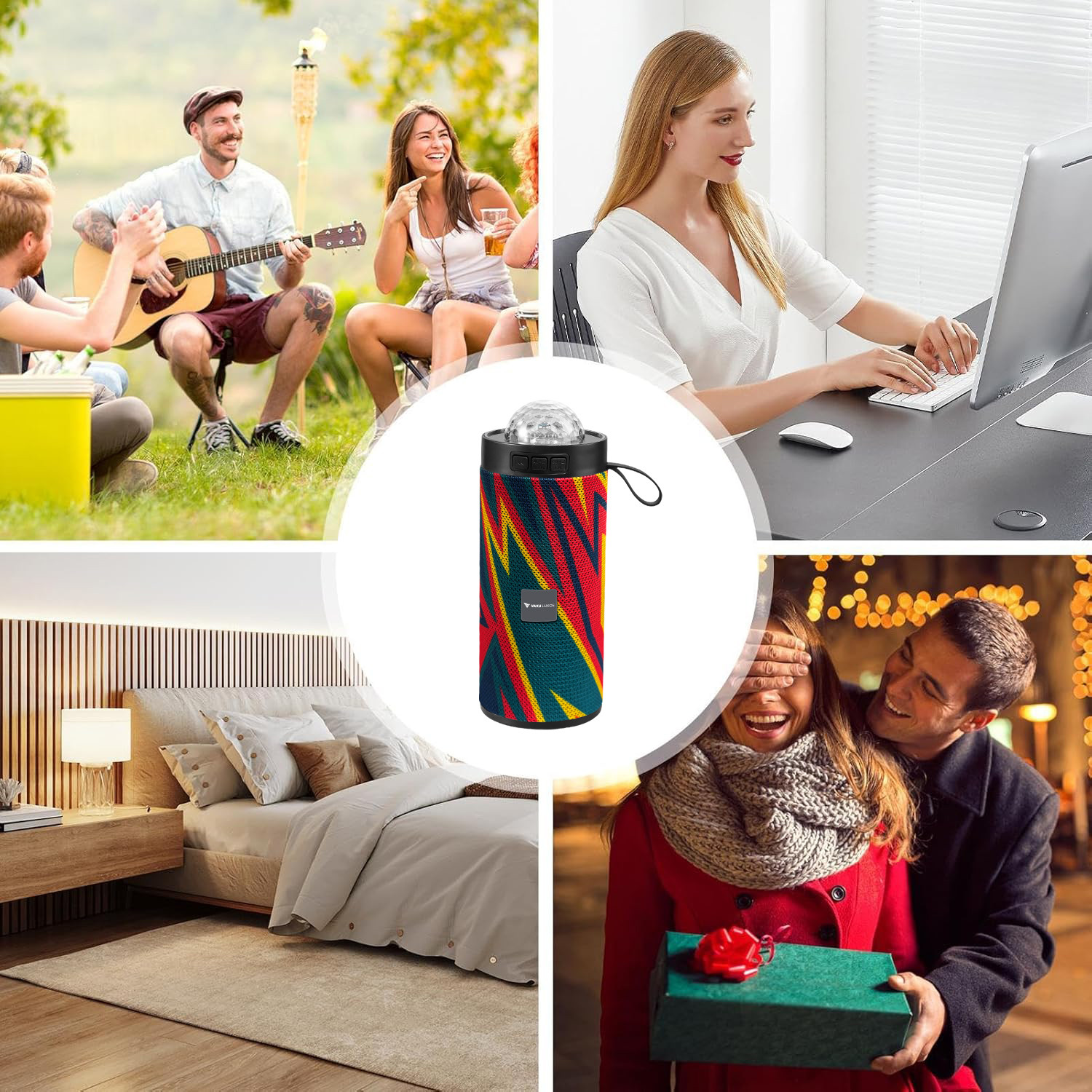 Vaku Luxos ® Groovio 15W Portable Bluetooth Party Speaker Vibrant ...