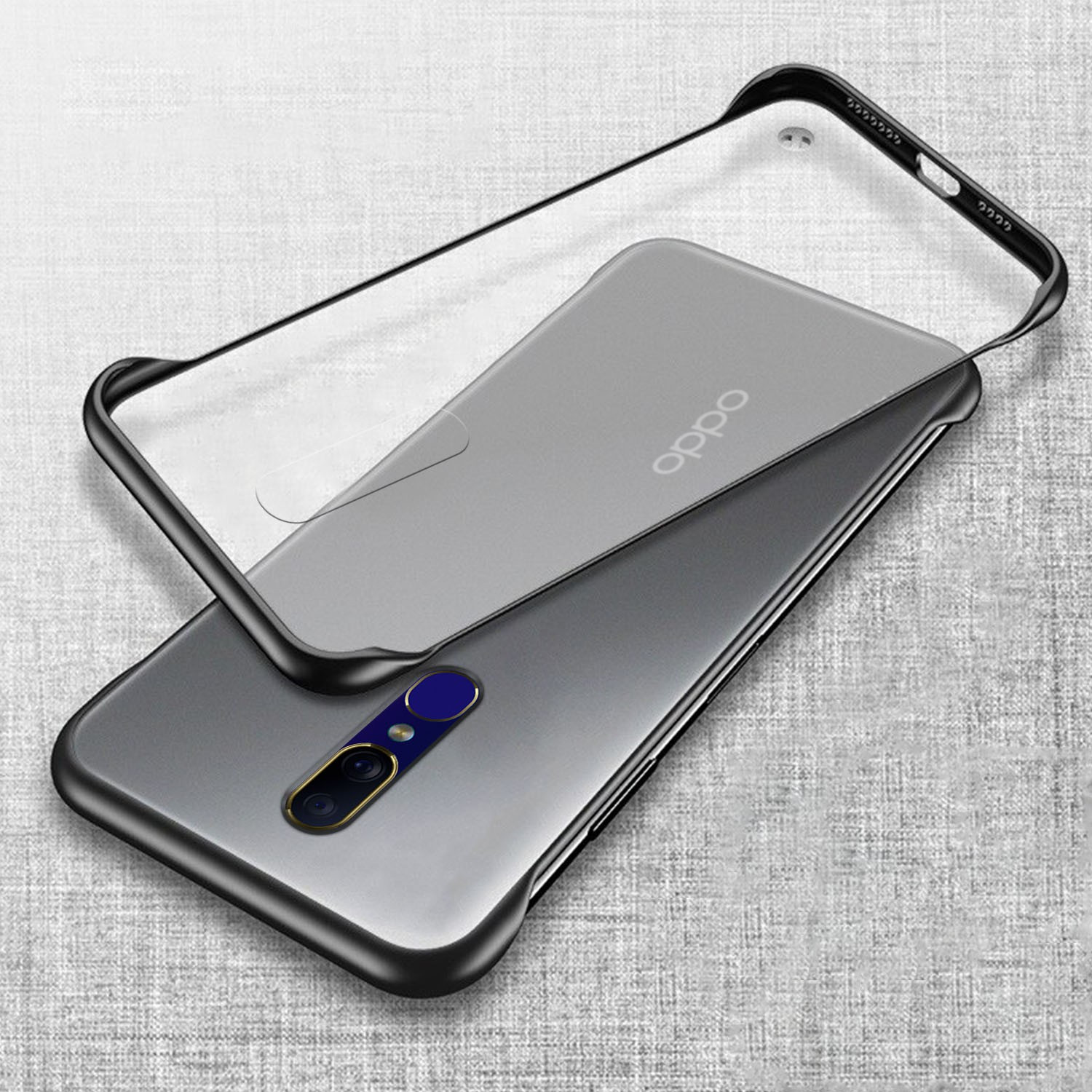 VAKU ® Oppo F11 Frameless Semi Transparent Cover (Ring not Included ...