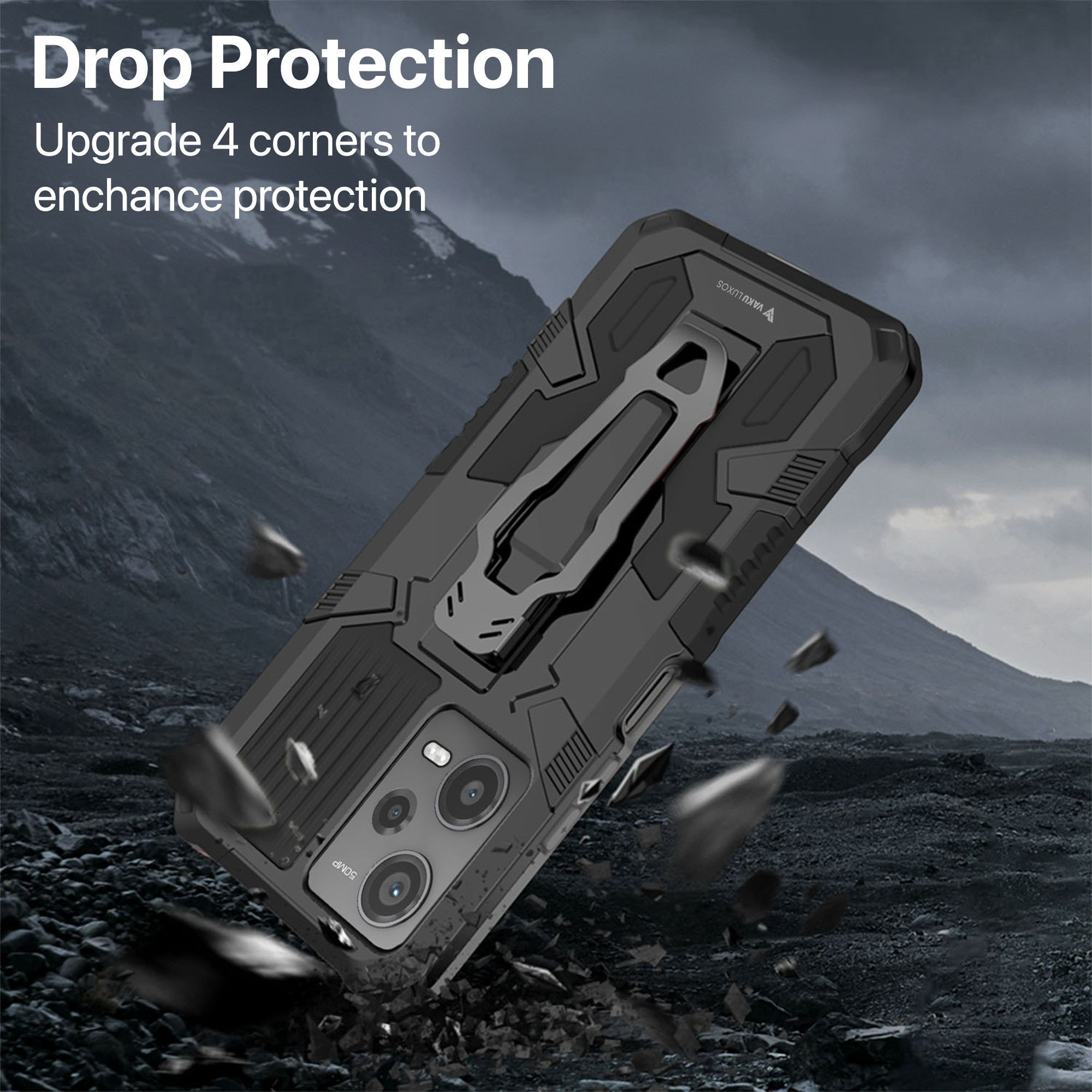 Vaku ® Xiaomi Redmi Note 12 Pro Vanguard Military Grade Armor Case with ...