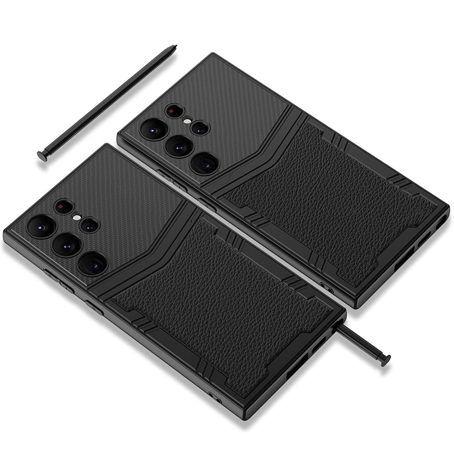 Vaku ® Samsung Galaxy S23 Ultra Carbon Shield Matte TPU Back Cover Case - Galaxy S23 Ultra ...