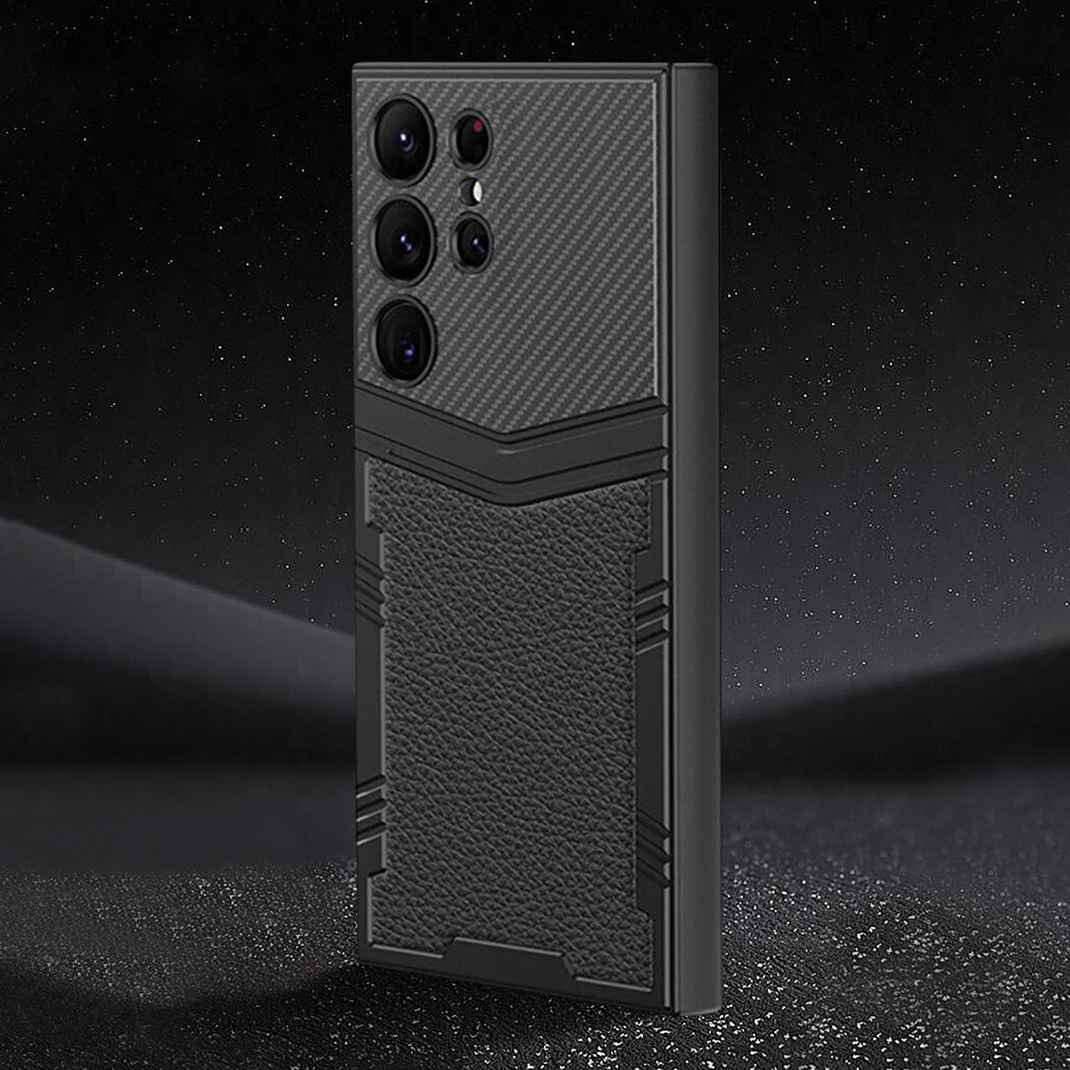 Vaku ® Samsung Galaxy S23 Ultra Carbon Shield Matte TPU Back Cover Case - Galaxy S23 Ultra ...