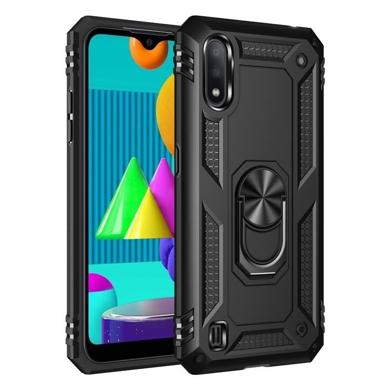 Vaku ® Samsung Galaxy M01 Hawk Ring Shock Proof Cover with Inbuilt ...