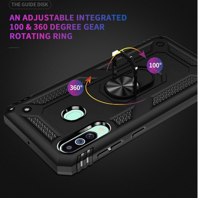 Vaku ® Samsung Galaxy M40 Hawk Ring Shock Proof Cover with Inbuilt ...