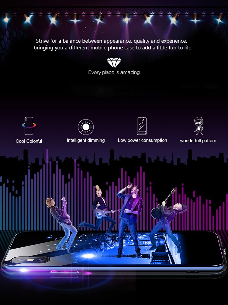 VAKU ® iPhone X / XS Street Light Luminous Led Back cover - iPhone X ...