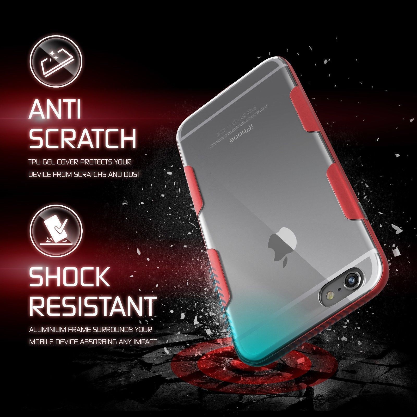 Vaku ® Apple iPhone 6 / 6S Cloak Slim Aluminium Armor Metal Case Back ...