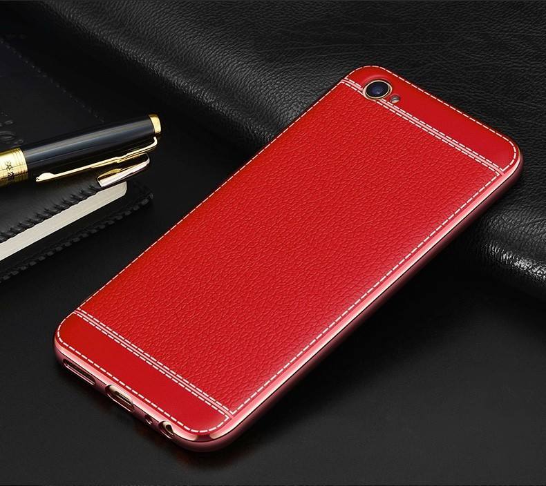 Vaku ® Oppo F3 Leather Stitched Gold Electroplated Soft TPU Back Cover ...